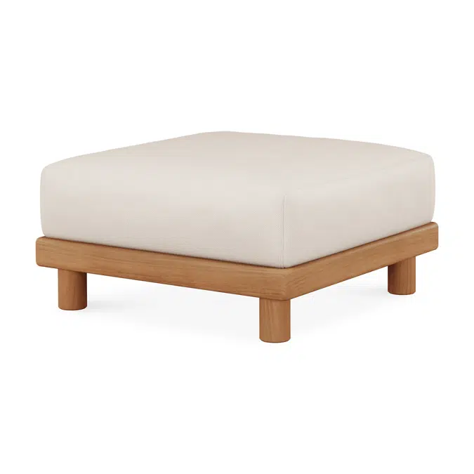 BIM objects - Free download! Monocle outdoor footstool - teak - White ...