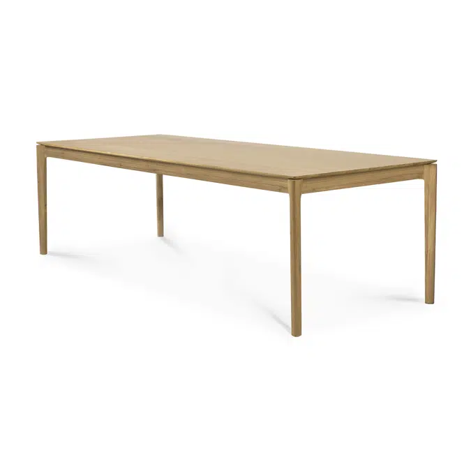 BIM objects - Free download! Bok table - oak - rectangular - 220x95x76 cm | BIMobject