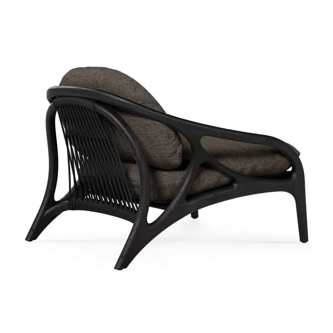BIM objects - Free download! Vime outdoor lounge chair - varnished teak ...