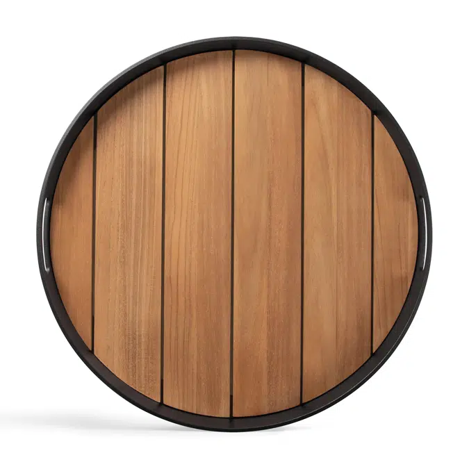 BIM objects - Free download! Core outdoor tray - teak - round - S - 48 ...