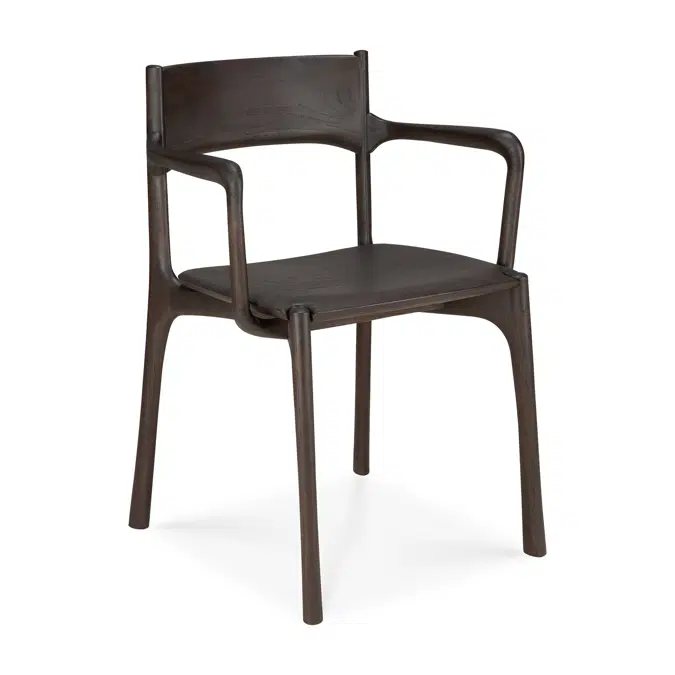BIM objects - Free download! PI chair - varnished teak - dark brown ...
