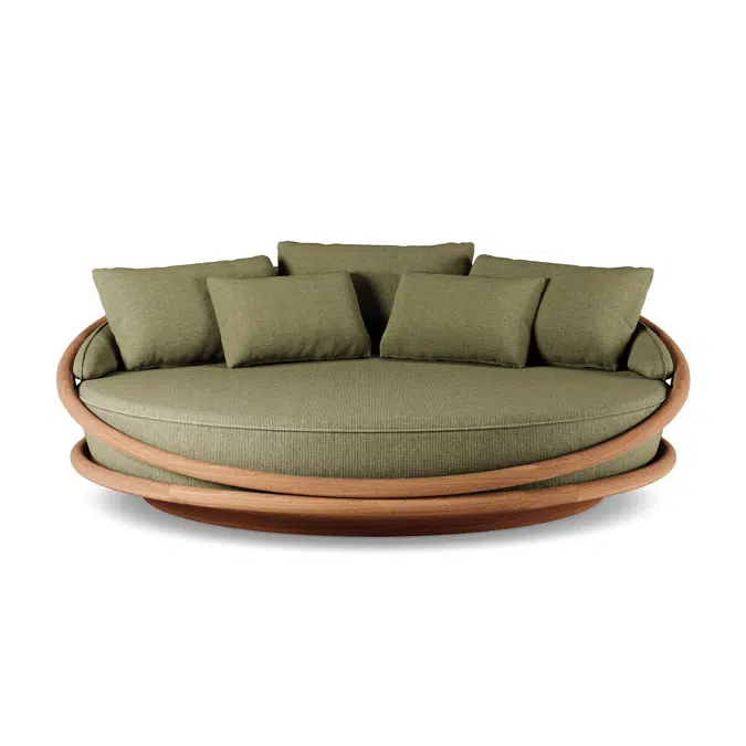 BIM objects - Free download! Solis outdoor daybed - teak - green ...