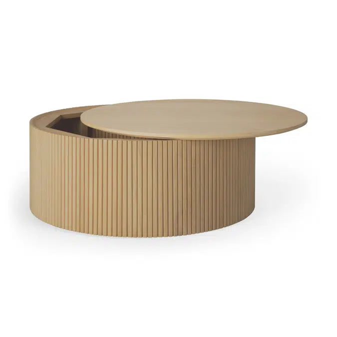 BIM objects - Free download! Roller Max coffee table - oak - round ...