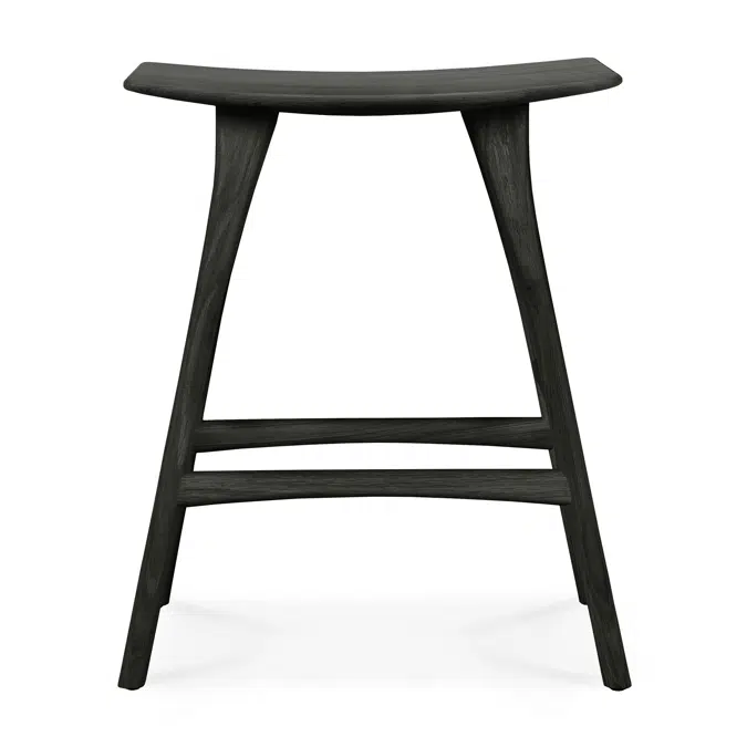 BIM objects - Free download! Osso counter stool - varnished oak - black ...