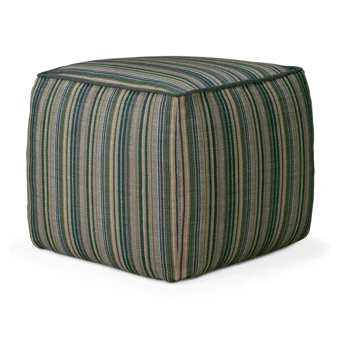 BIM objects - Free download! Zahara outdoor pouf - Blue Stripe fabric ...
