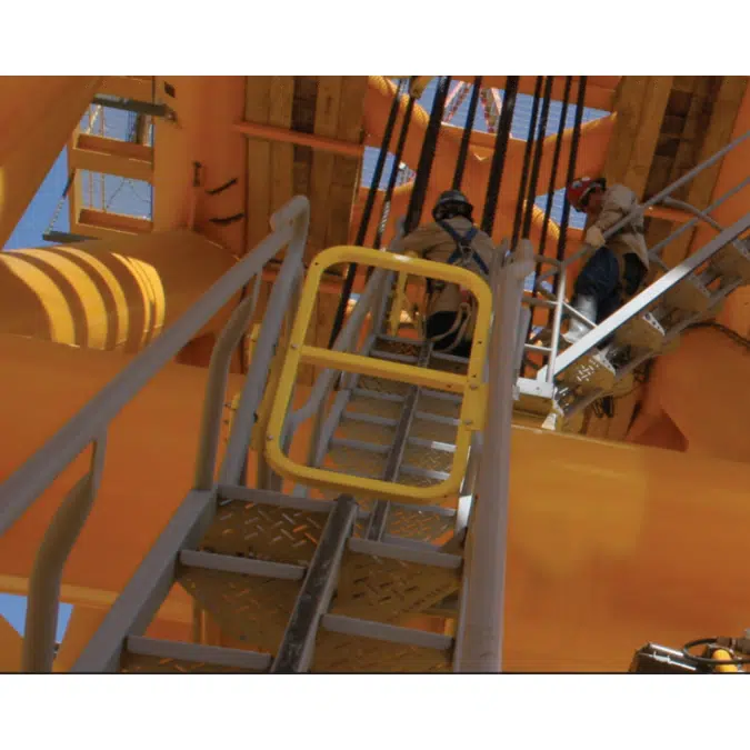 BIM objects - Free download! Alternating Tread Stair Safety Gate ...