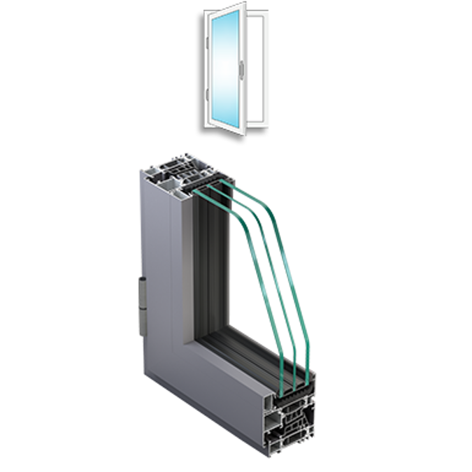 BIM objects - Free download! Metra NC 75 HES WS - Single side hung door ...