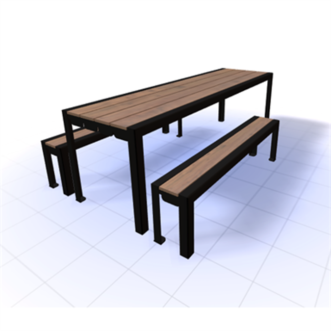 BIM objects - Free download! Wynne Picnic Table 8ft | BIMobject