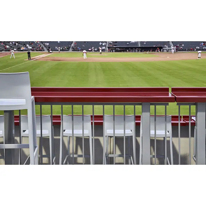 BIM objects - Free download! Stadium Bar Height Drink Rail | BIMobject