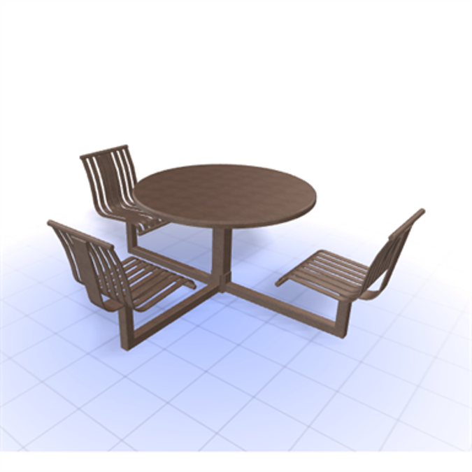 Objetos BIM - ¡Descarga gratis! CityView Carousel 48inch Round Table ...