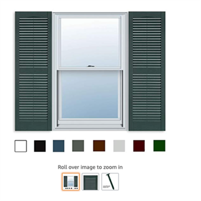 BIM objects - Free download! Standard Louver Exterior Vinyl Window ...