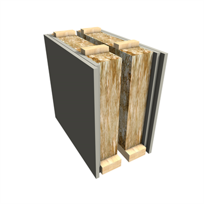 Objets BIM - Téléchargement gratuit ! Innvendig vegg i isolert ...