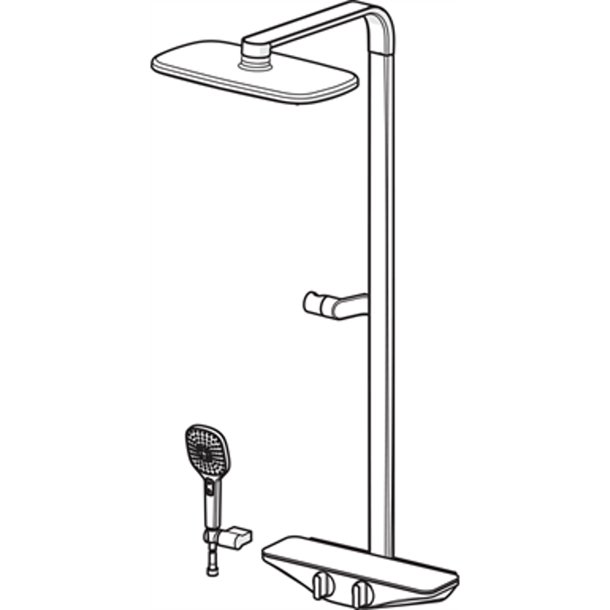 BIM objects - Free download! Oras Esteta Shower system 7590-15 | BIMobject
