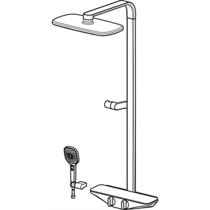 BIM objects - Free download! Oras Esteta Shower system 7590U-15 | BIMobject