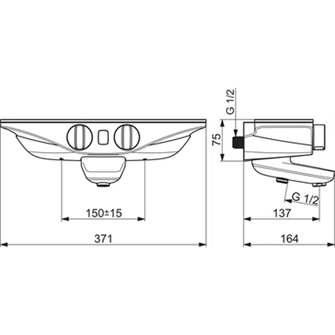 BIM objects - Free download! Oras Esteta Wellfit Bath and shower faucet ...