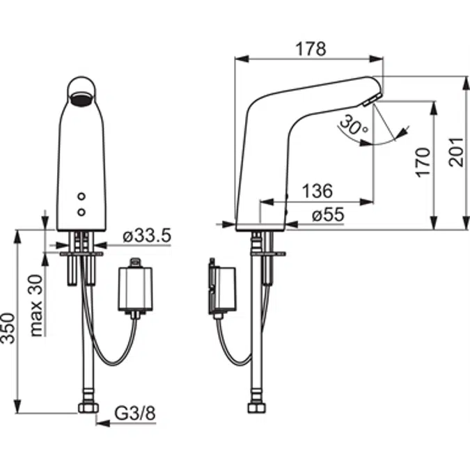 BIM objects - Free download! Oras Medipro XL High washbasin faucet ...