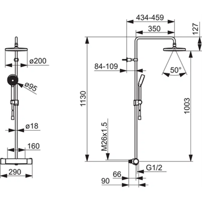 BIM objects - Free download! Oras Nova Shower system 7409 | BIMobject