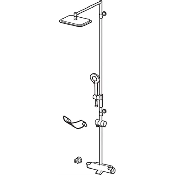 BIM objects - Free download! Oras Optima Shower system 7193 | BIMobject