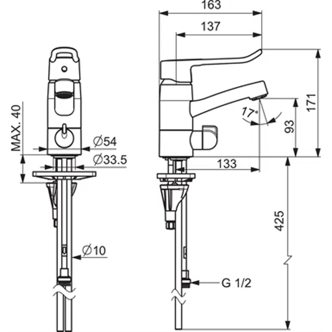 BIM objects - Free download! Oras Clinica Single lever washbasin faucet ...