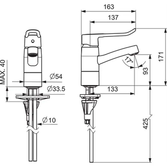 BIM objects - Free download! Oras Clinica Single lever washbasin faucet ...