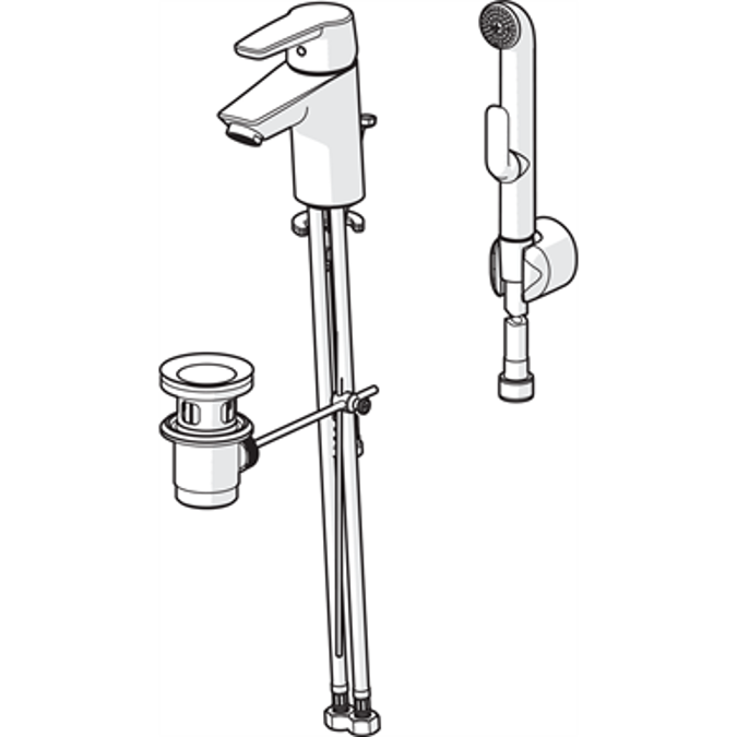 BIM objects - Free download! Oras Saga Single lever washbasin faucet ...