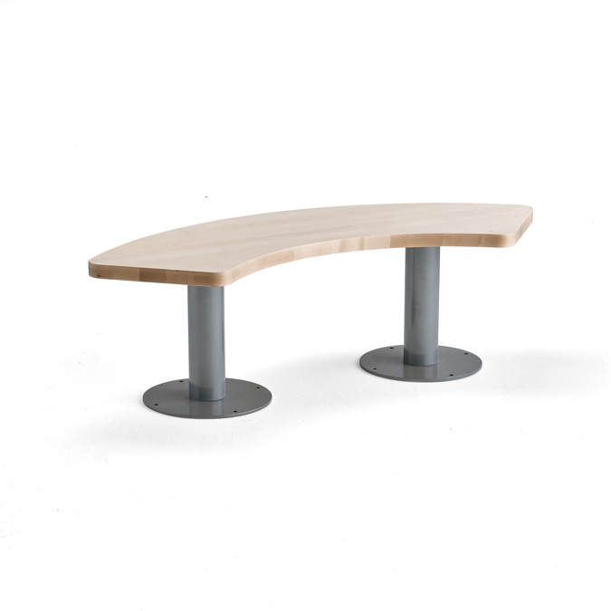BIM objects - Free download! Concave Bench UNITE 1430x560mm | BIMobject