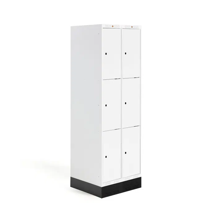 Objetos BIM - ¡Descarga gratis! Student locker ROZ, 2 sections 6 doors ...