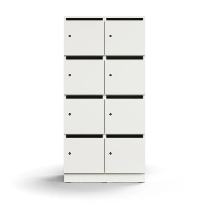 Objetos BIM - ¡Descarga gratis! Post and personal storage locker QBUS ...