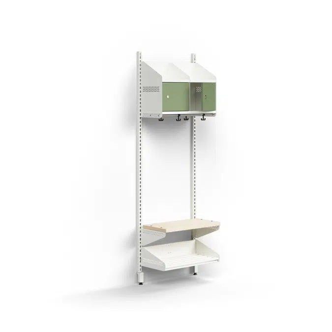 BIM objects - Free download! Cloakroom unit ENTRY, basic wall unit, 2 ...