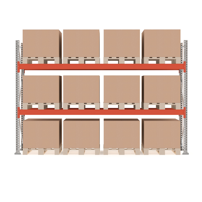BIM objects - Free download! Pallet racking ULTIMATE 2500x3600x1100mm ...