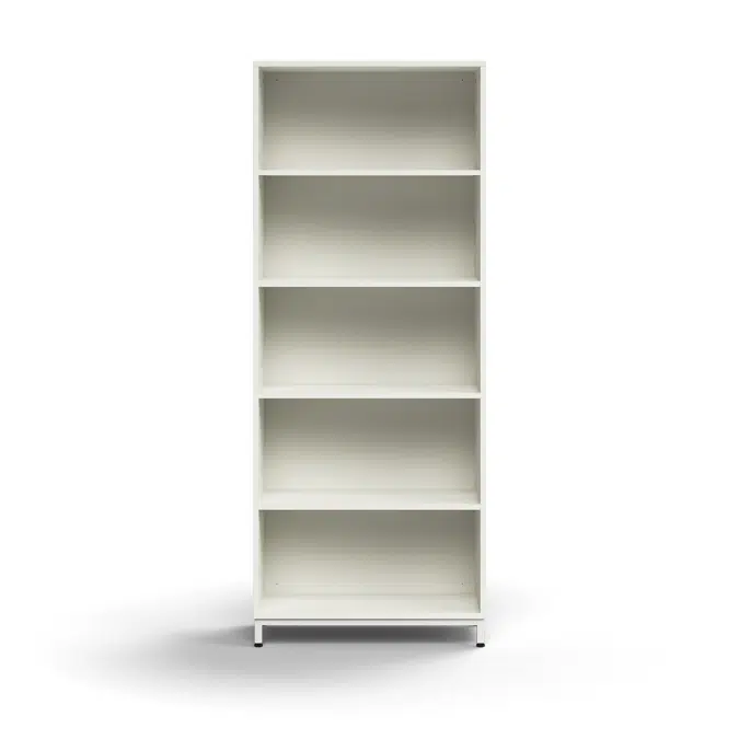 Objetos BIM - ¡Descarga gratis! Bookcase QBUS, 4 shelves, leg frame ...