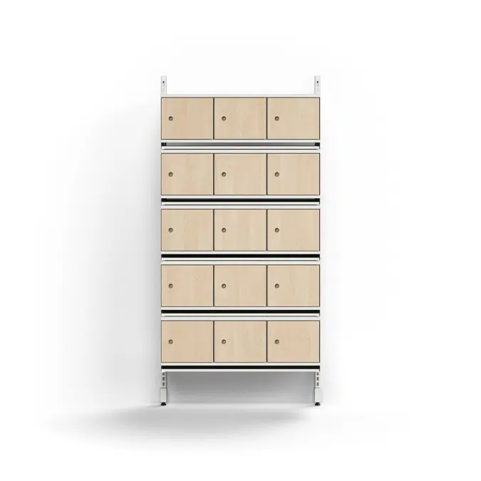 BIM objects - Free download! Shoe cabinet ENTRY, basic wall unit, 15 ...