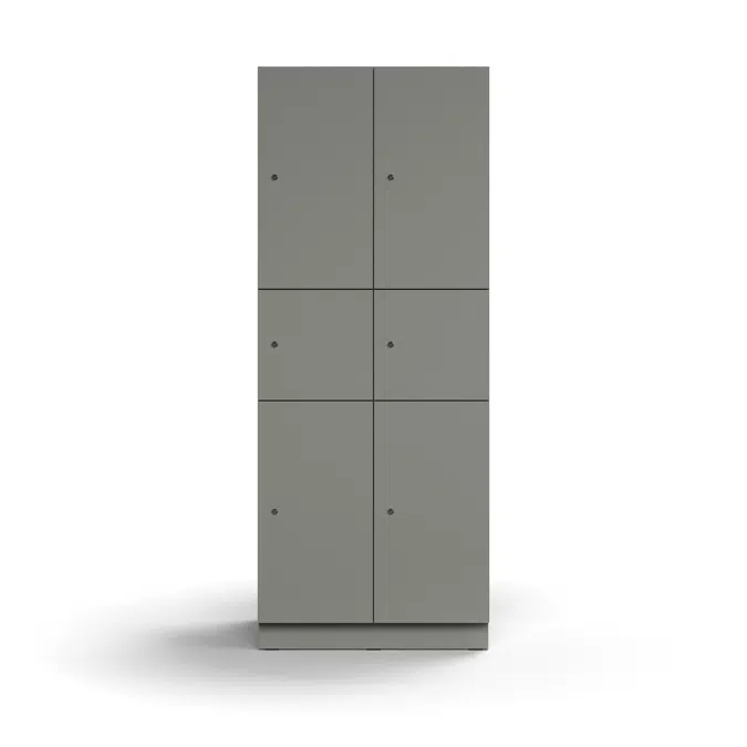 BIM objects - Free download! Compartment locker QBUS, 6 comps, base ...