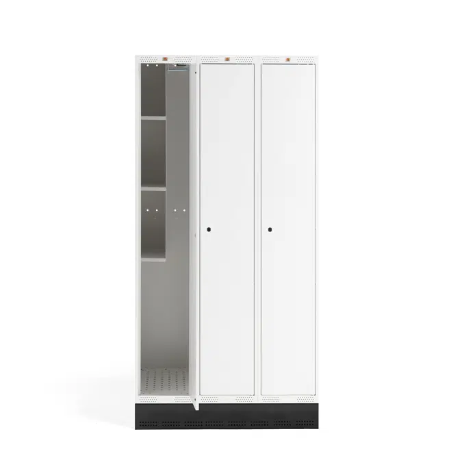 BIM objects - Free download! Student locker ROZ, 3 sections 3 doors ...