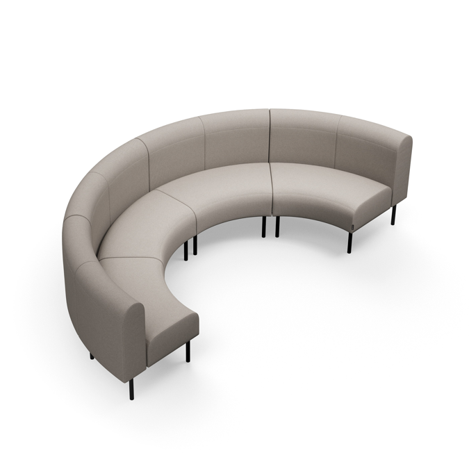 BIM objects - Free download! Modular sofa VARIETY 45 degree convex ...