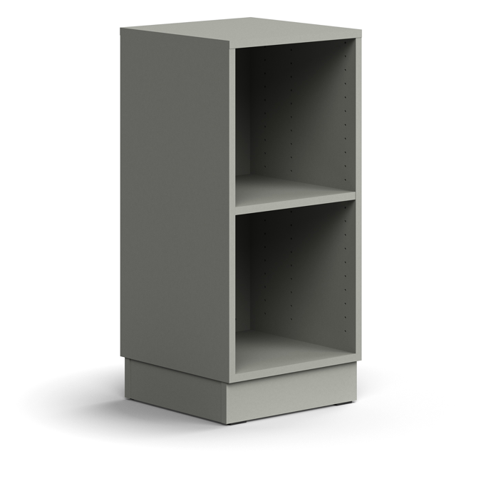 Last ned gratis BIM-innhold fra BIMobject Bookcase QBUS, 1 shelf, base ...