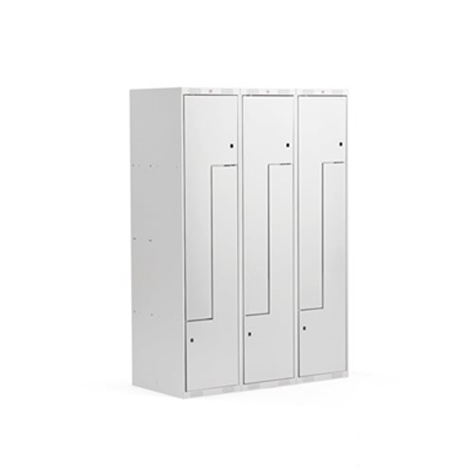 BIM objects - Free download! Z-Locker Classic 1200mm 3 Sections 6 Doors ...