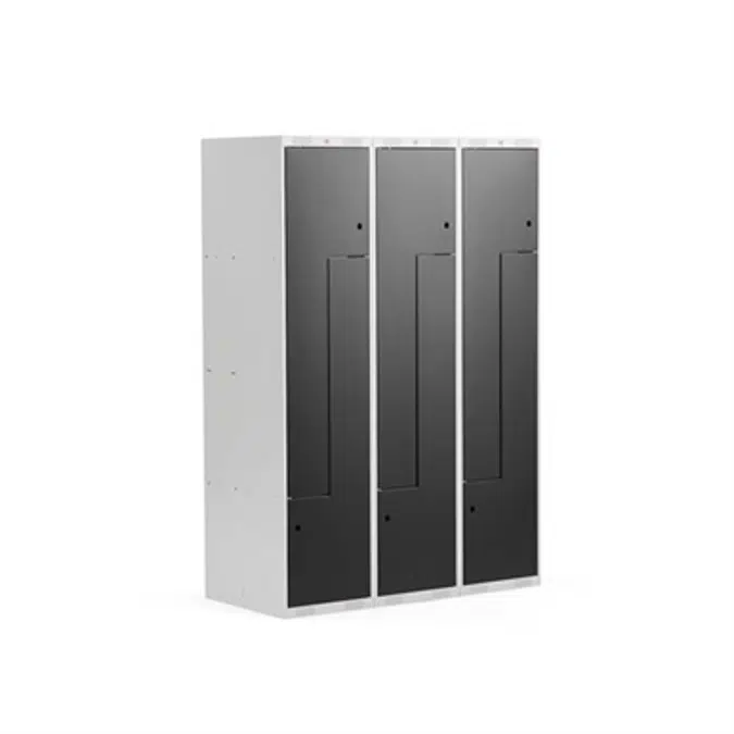 BIM objects - Free download! Z-Locker Classic 1200mm 3 Sections 6 Doors ...