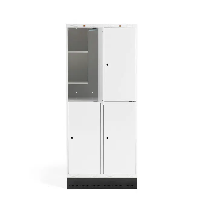 BIM objects - Free download! Student locker ROZ, 2 sections 4 doors ...