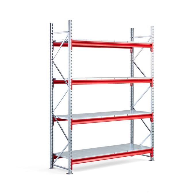 BIM objects - Free download! Widespan shelving TOUGH 1800x2500x600mm ...