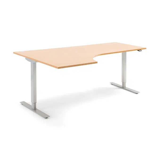 BIM objects - Free download! Standing desk FLEXUS ergonomic 2000x1200mm ...