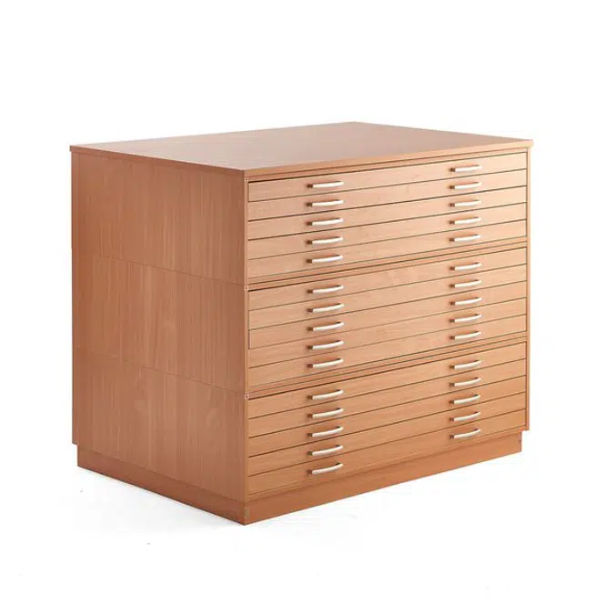 BIM objects - Free download! Drawing cabinet SKETCH A0 15 drawers ...