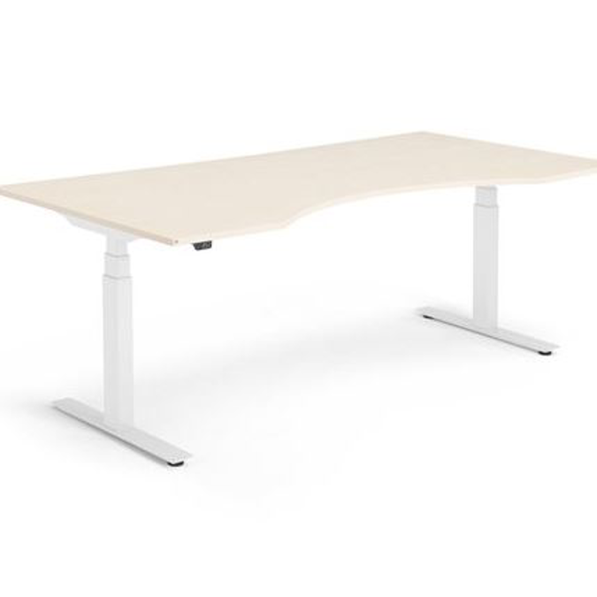 BIM objects - Free download! Desk MODULUS wave 2000x1000 adjustable ...