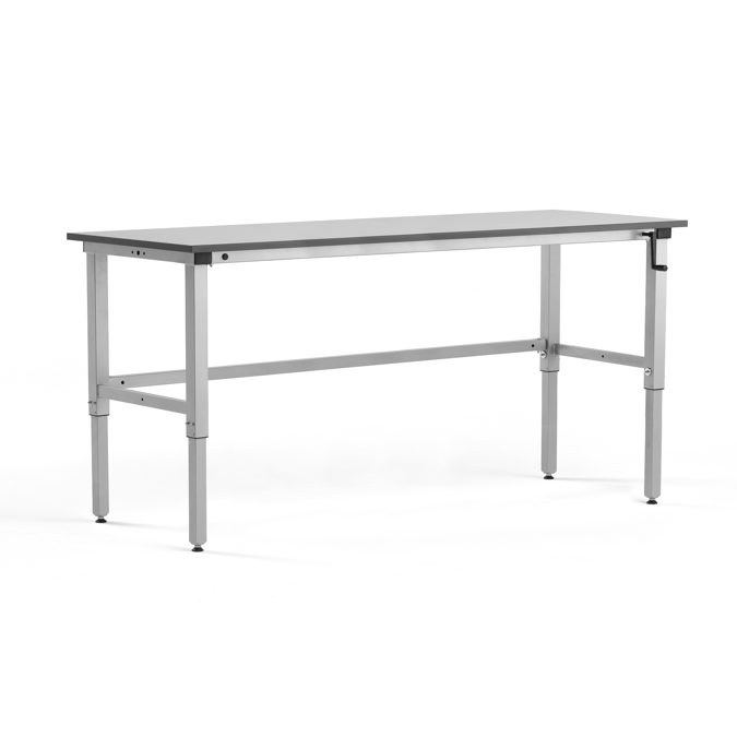 BIM 对象 - 免费下载！ Height adjustable workbench MOTION manual 150kg load ...