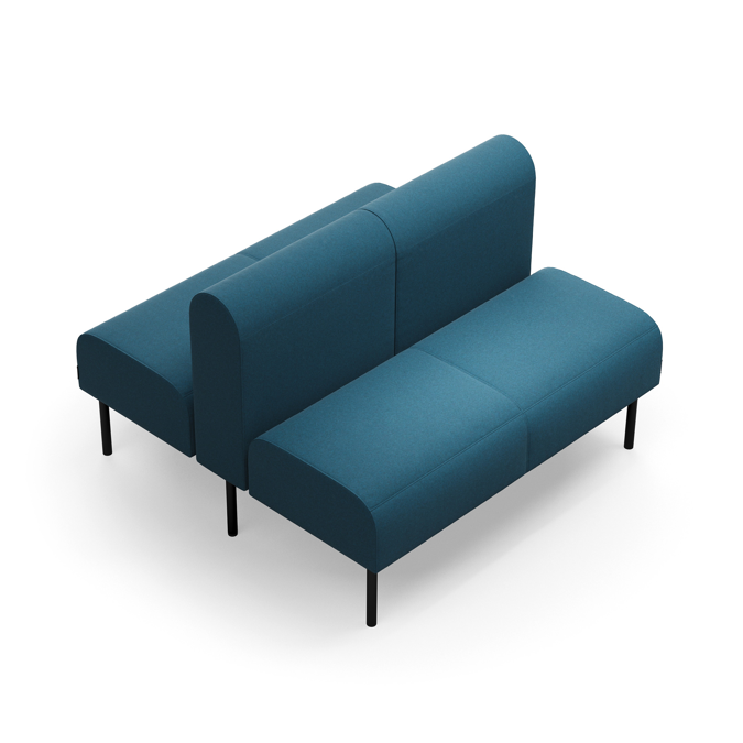 BIM objects - Free download! Modular sofa VARIETY double sided 4 seater ...