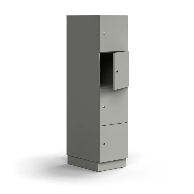 BIM objects - Free download! Compartment locker QBUS, 4 comps, base ...