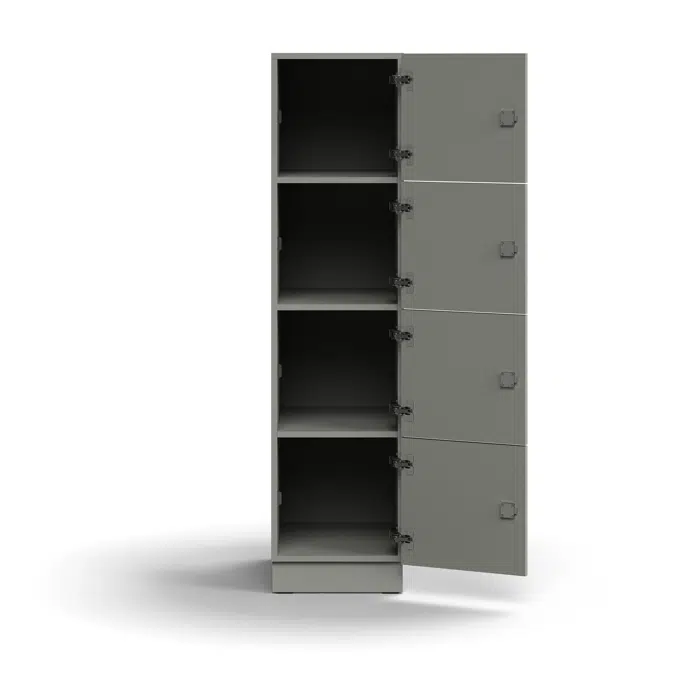 BIM objects - Free download! Compartment locker QBUS, 4 comps, base ...