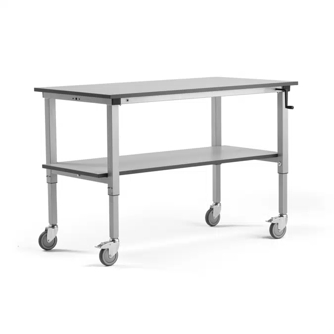 BIM objects - Free download! Mobile workbench MOTION with bottom shelf manual 1500x800mm | BIMobject