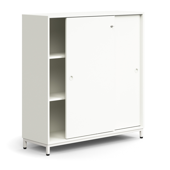 Objetos BIM - ¡Descarga gratis! Lockable sliding door cabinet QBUS, 2 ...