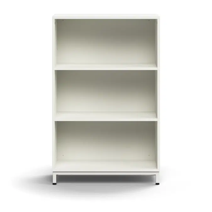 Objetos BIM - ¡Descarga gratis! Bookcase QBUS, 2 shelves, leg frame ...